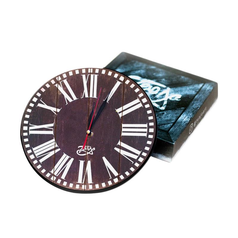 Jual Vintage Classic Design Angka Romawi 01 Jam Dinding Kayu [30 cm] di ...