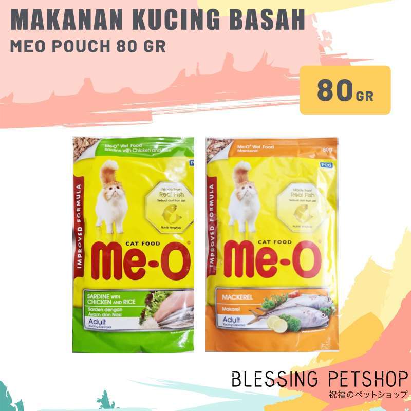 Jual Makanan Kucing Basah Meo Pouch 80 Gr / Cat Food Me-o 80gr - Kit ...