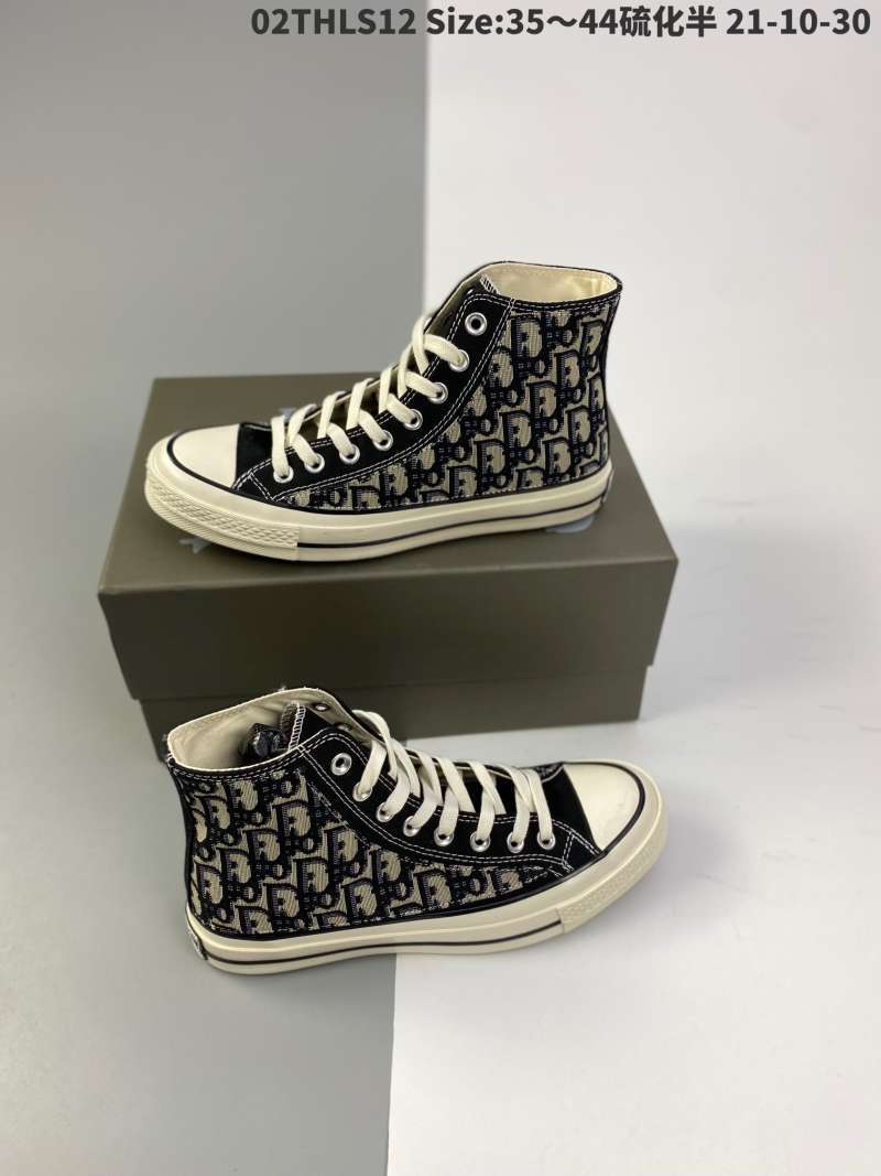 Jual Converse X Dior Co Branded Black Dior Jacquard Fabric With Correct ...