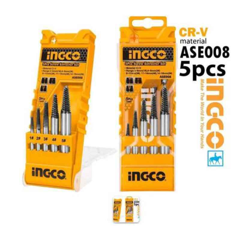 Jual Pembuka Baut Sekrup Screw Extractor INGCO ASE008 di Seller INGCO ...
