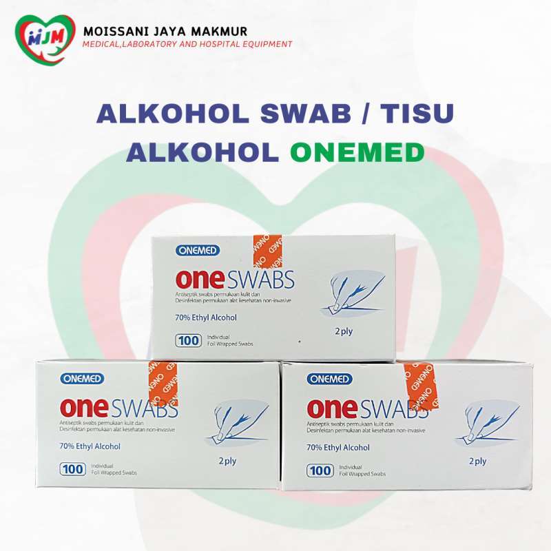 Jual ONESWABS ALKOHOL SWAB ONEMED ONE SWABS KAPAS ALKOHOL ONEMED - SWAB ...