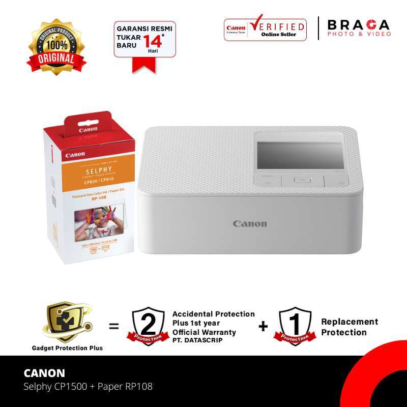 Promo Braga Photo & Video - Canon Selphy CP1500 + Paper RP108 Compact ...