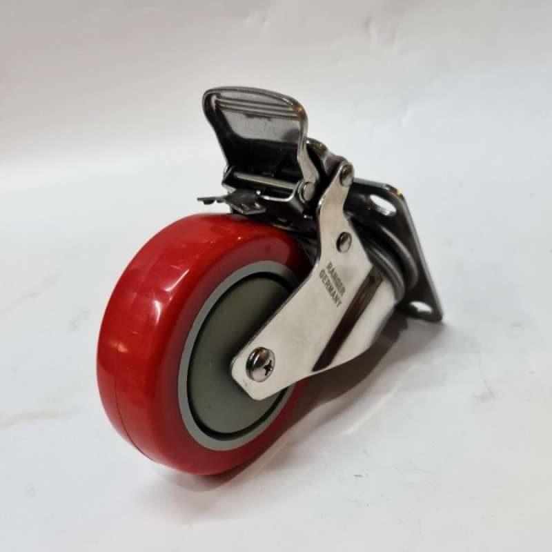 Promo Roda Stainless Ranger Germany Pu 4 Inch Sus 304 (putar+rem ...