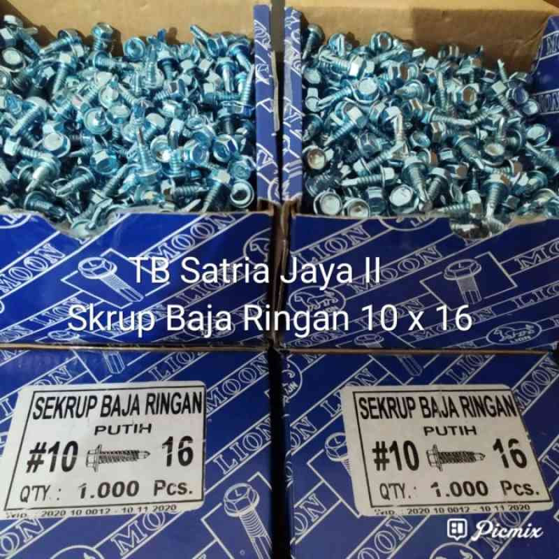 Jual Skrup Baja Ringan Lion, Baut Baja Ringan 10X16 Hrg Per Dus Isi ...