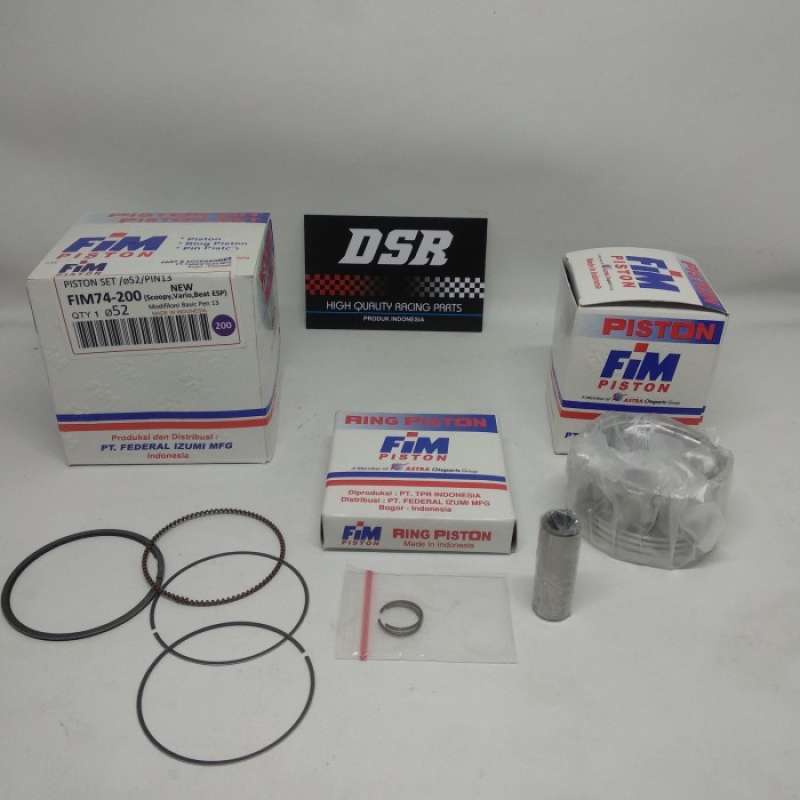 Promo piston set diameter 52 untuk motor scoopy,vario,beat esp Diskon ...
