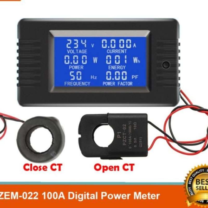 Promo PZEM-022 220V 100A Digital Display Voltmeter Ampere Frekuensi ...