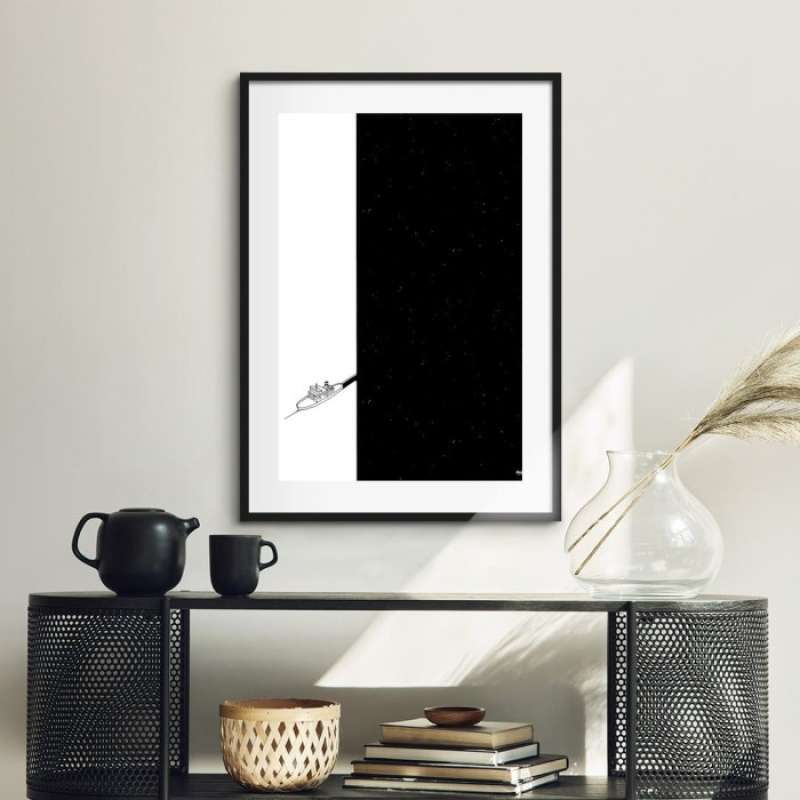 Jual LUKISAN Lukisan Dinding -Spaceship-Frame Hitam 20x30 di Seller ...