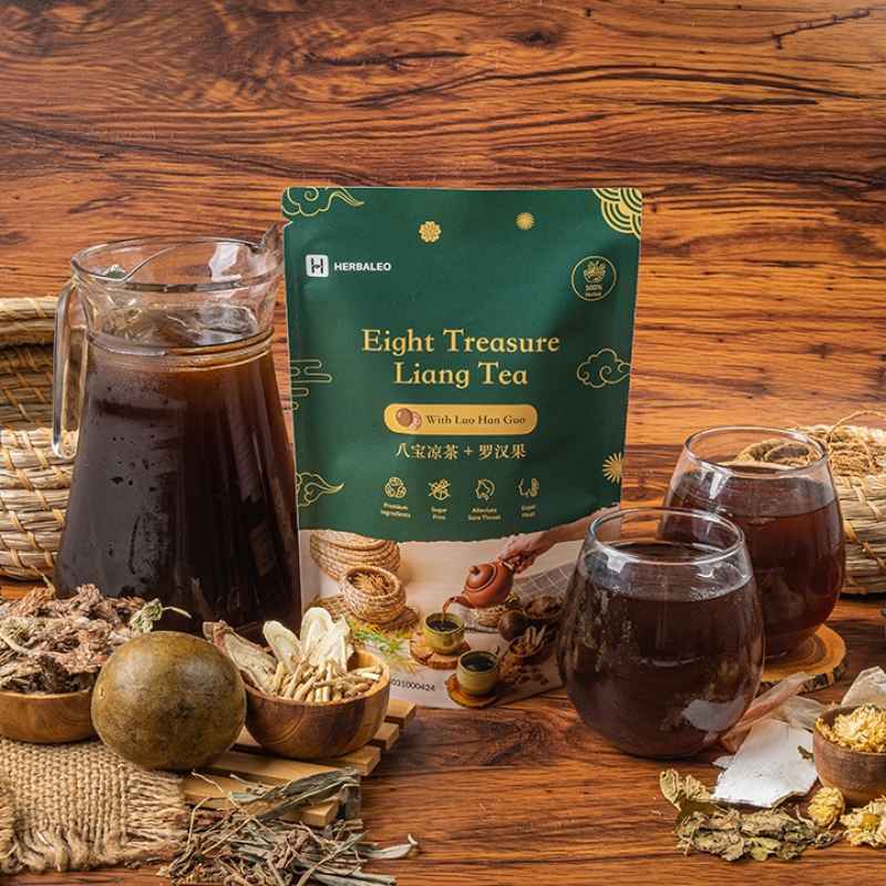 Jual Modemart X Herbaleo Eight Treasure Liang Tea With Luo Han Guo Di ...