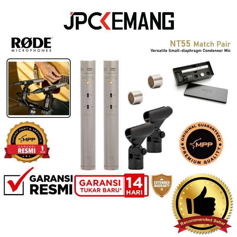 Promo Jpc Kemang Rode Nt55 Single / Matched Pair Nt 55 Condenser Microphone Original Diskon 5% ...