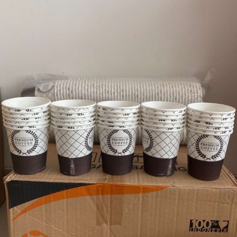 Jual Paper Cup Motif 8 Oz /hot Paper Cup / Gelas Kertas Minuman Panas 8 Oz Di Seller Dpack ...