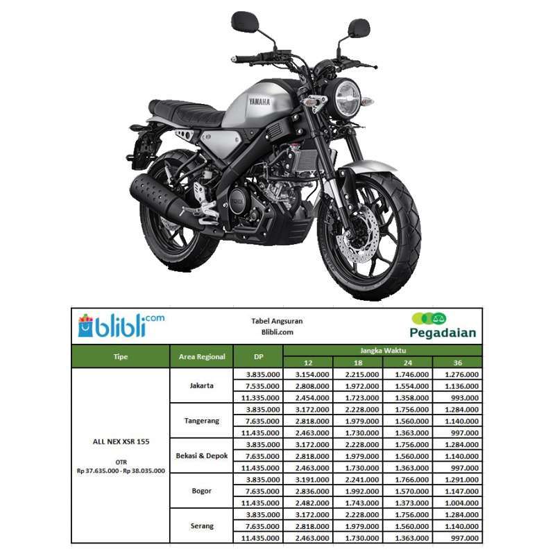 Jual Pegadaian - [DP] Yamaha All New XSR 155 Sepeda Motor [OTR Serang] - 20% 24 Matte Silver ...