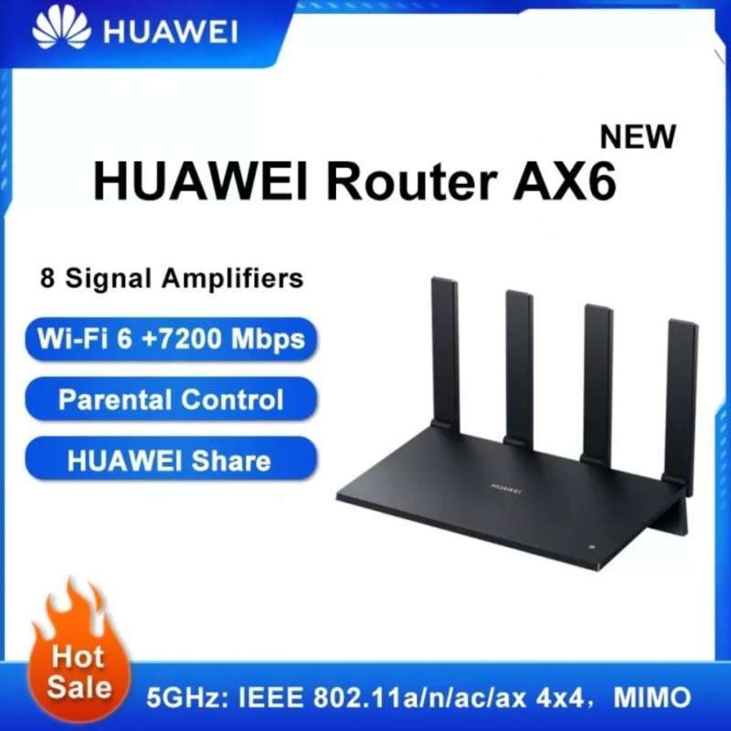 Jual Huawei AX6 Router WiFi 6+ 7200Mbps 4k QAM 8 Sinyal Amplifiers Router - Versi CN Putih di ...