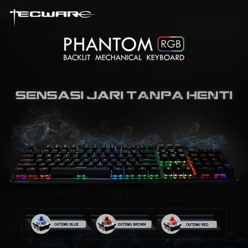 Jual ORIGINAL Keyboard Gaming TECWARE - Phantom 104 RGB di Seller ...