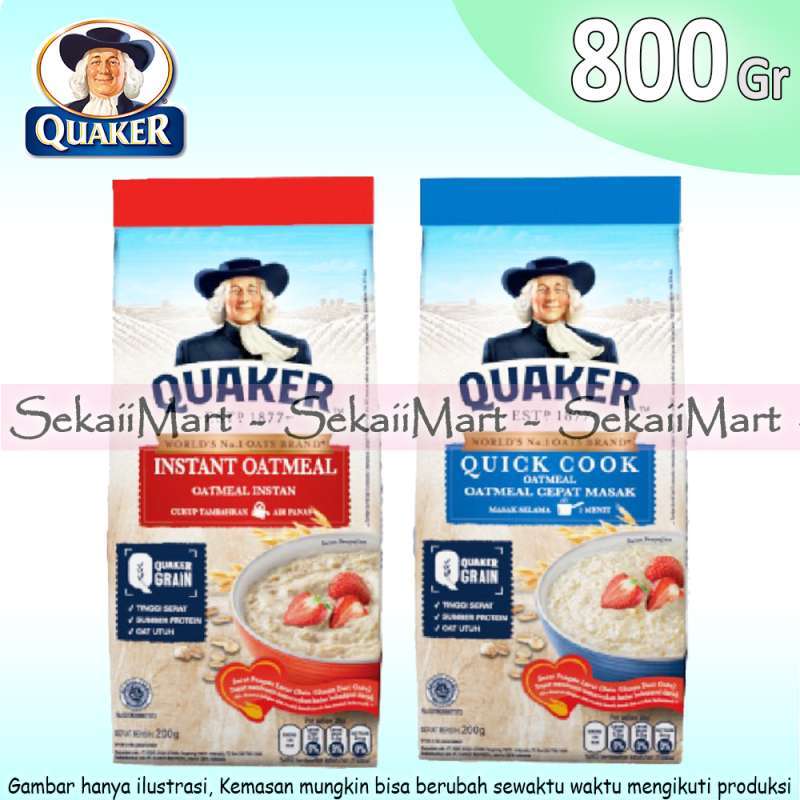 Promo QUAKER OATS Instant / Quick Cook OatMeal - Oat Sarapan Kemasan ...
