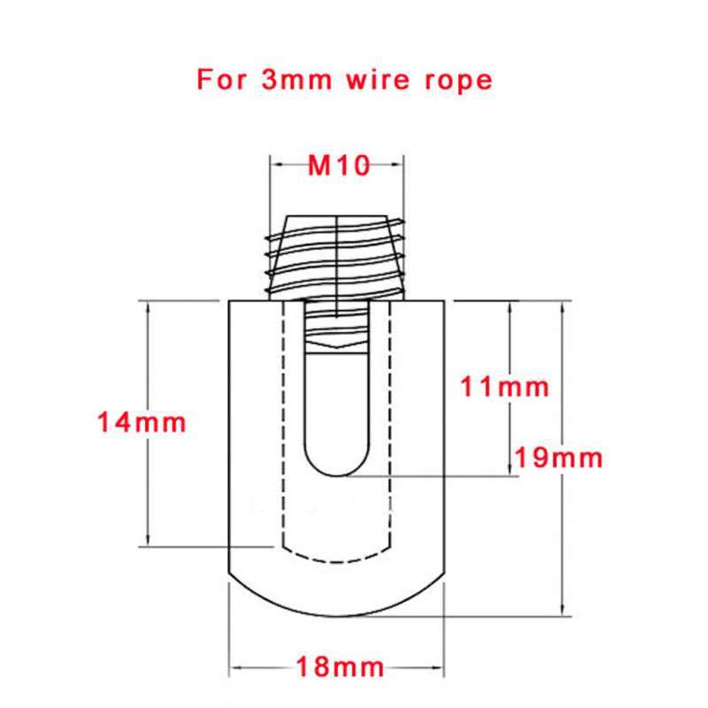 Jual 4 X 1/10 Stainless Steel Wire Rope Cross Clips For Wire Rope ...