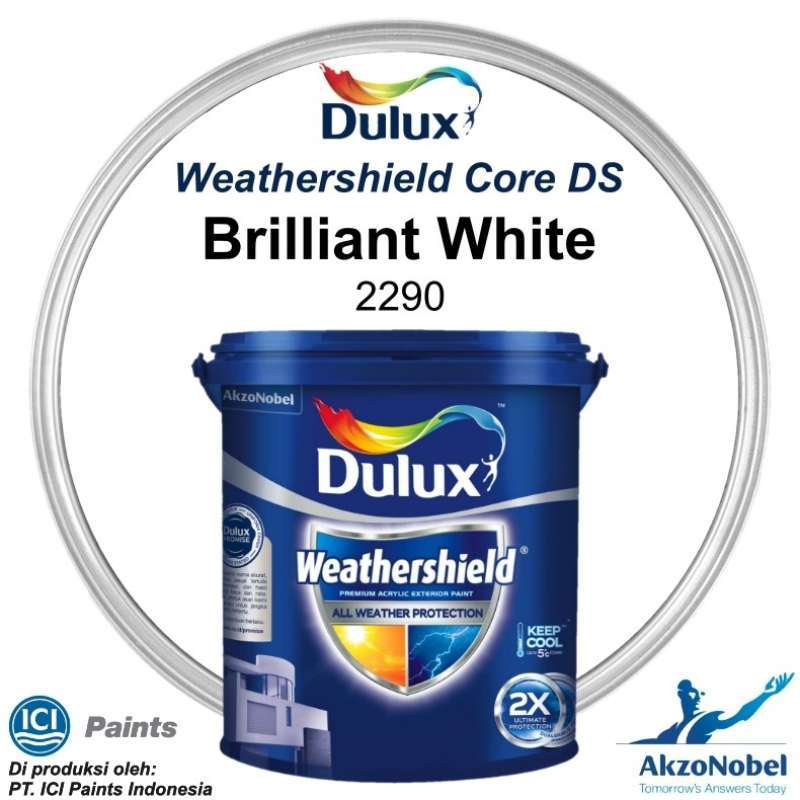 Promo Cat Tembok Dulux Weathershield Brilliant White 2290m 20 Liter