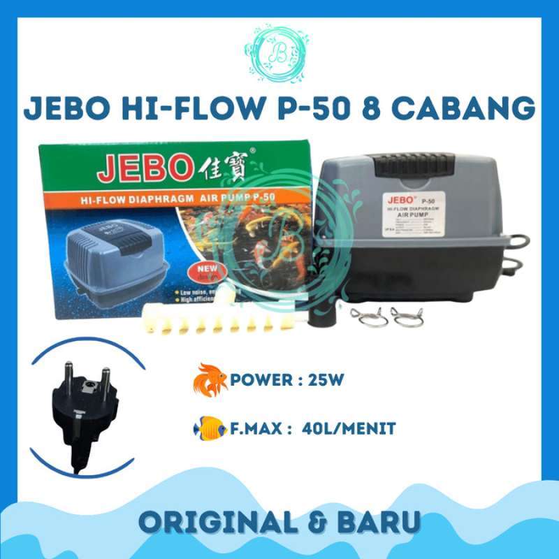Promo Jebo P50 Pompa Udara Aerator Hi-Flow Air Pump Blower Pompa ...