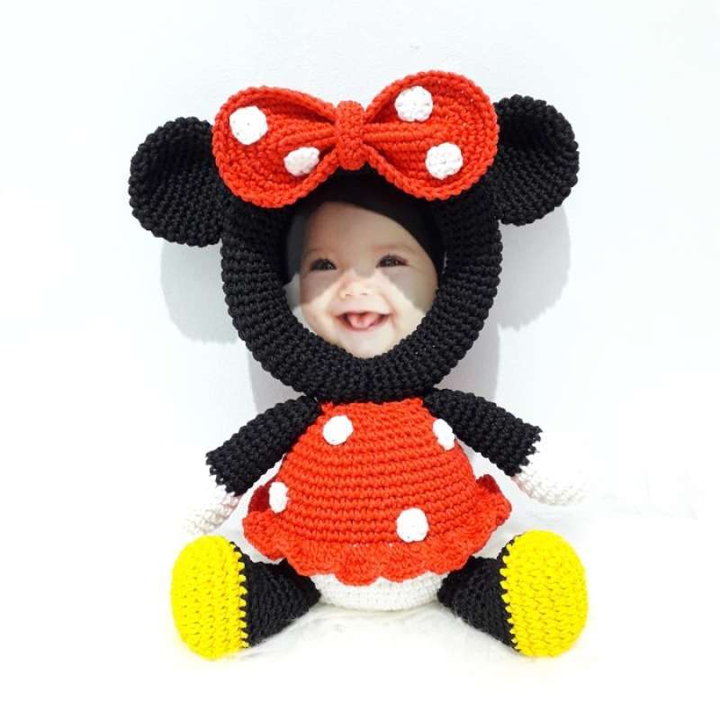 Jual Bingkai foto Mini Mouse/photo frame/hanmade/rajutan di Seller ...