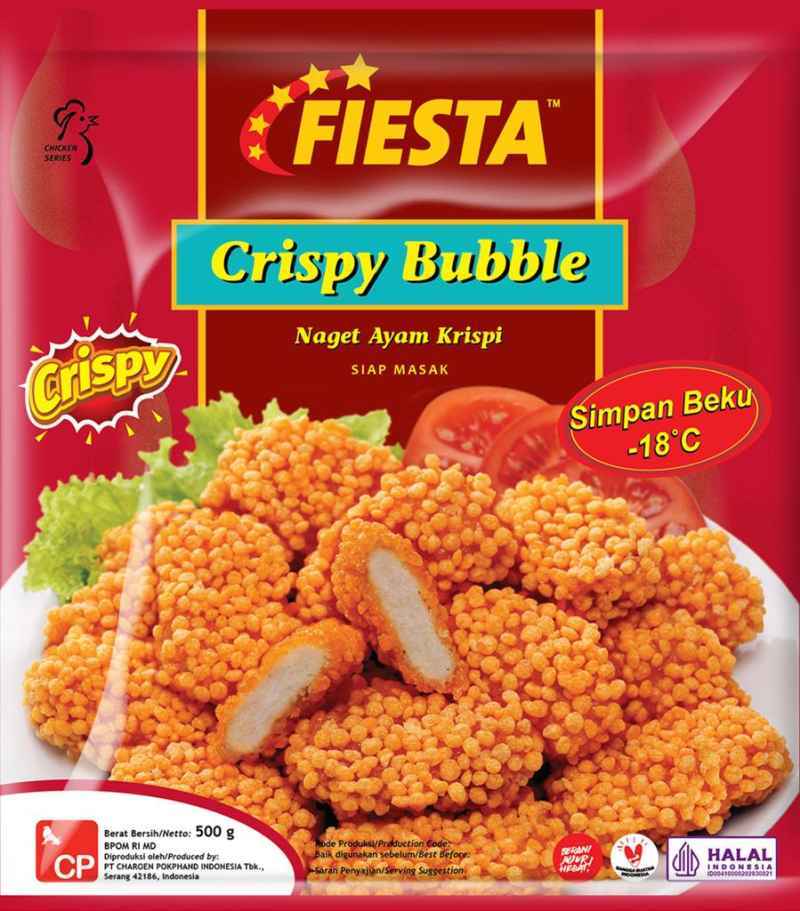 Promo CHICKEN NUGGET KRISPI FIESTA CRISPY BUBBLE 500GR HALAL Diskon 8% ...
