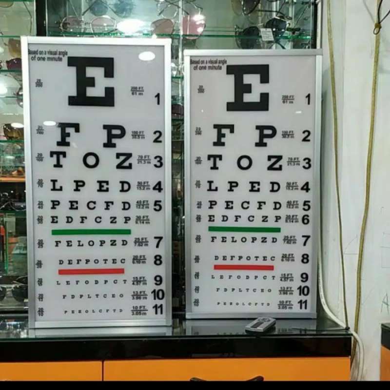 Promo Snellen Chart Elektrik Remote Alat Tes Mata Diskon 17% di Seller ...