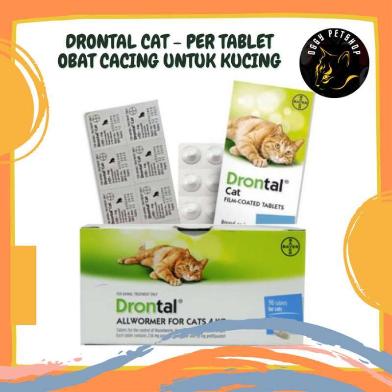 Promo Drontal Cat Obat Tablet Obat Cacing Untuk Kucing (1 Tablet/pil ...