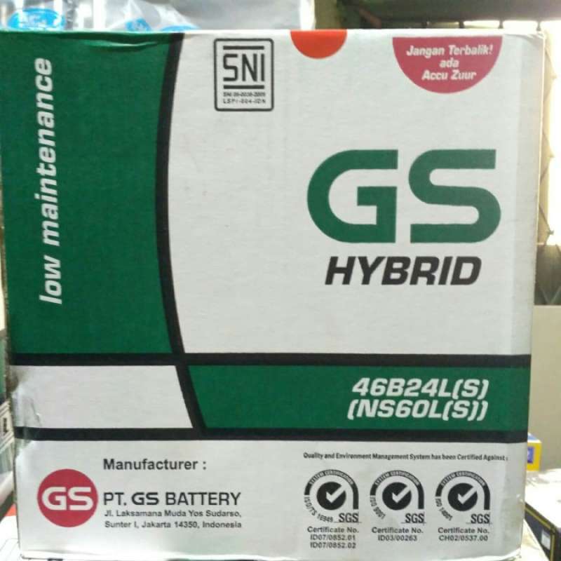Jual Aki Mobil / Battery Gs Astra Type Gs Hybrid 46B24Ls / Ns60Ls 12V ...
