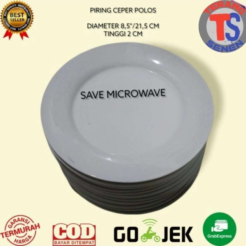 Promo Piring Ceper Keramik Polos 8Inch(12 Pcs) Diskon 23% di Seller ...