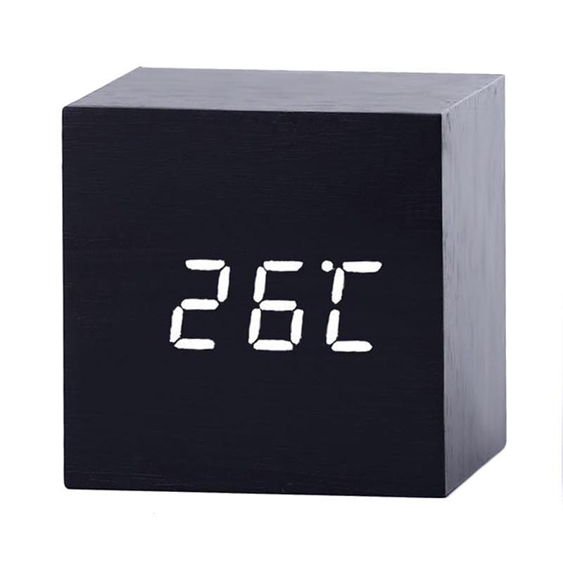 Jual Bestchoice Wooden Led Putih Digital Clock - Hitam Di Seller Aldea ...