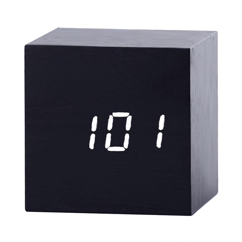 Jual Bestchoice Wooden Led Putih Digital Clock - Hitam Di Seller Aldea ...