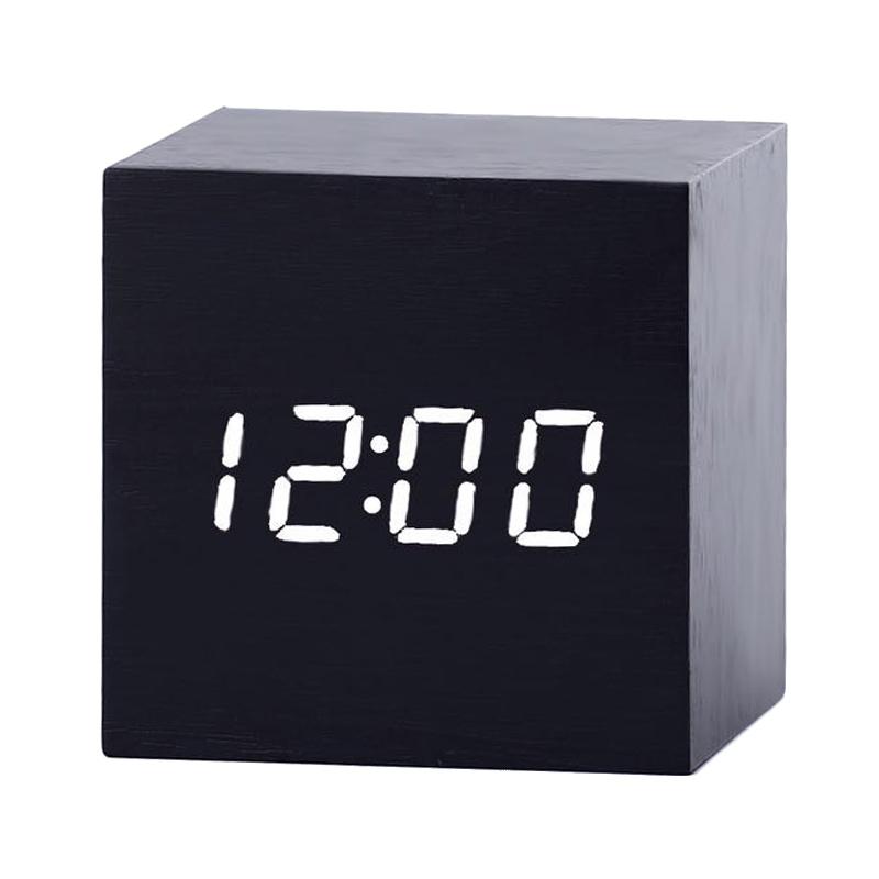 Jual Bestchoice Wooden Led Putih Digital Clock - Hitam Di Seller Aldea ...