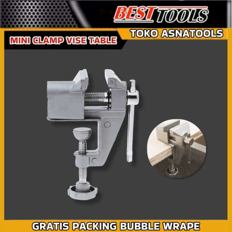 Promo Mini Vise Clamp Meja Klem Catok Vise Table Alumunium Penjepit ...