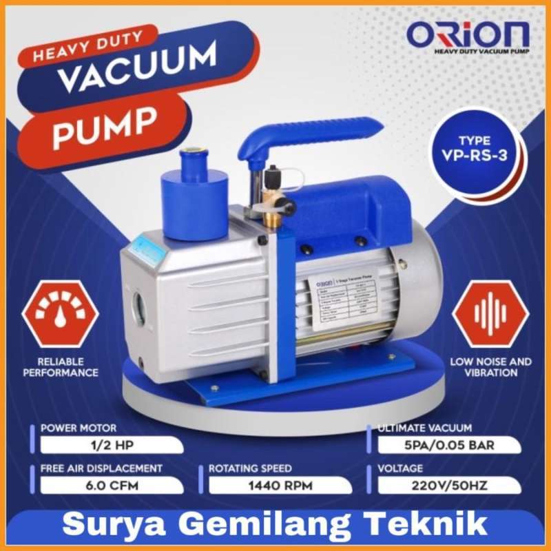 Jual Vacuum Pump Ac Mesin Pompa Vacuum Ac 1/2 Hp Orion Vp-rs-3 ...