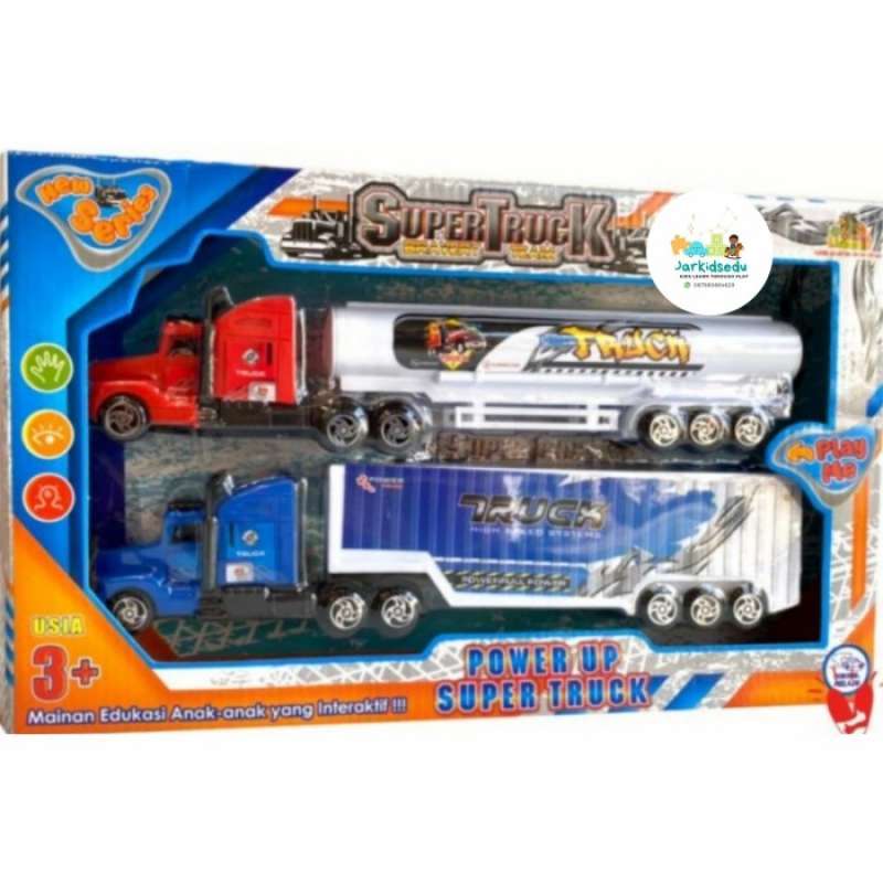 Jual Mainan Super Truck Isi 2 Mobil Kontainer Container Truck 2In1 Kado ...