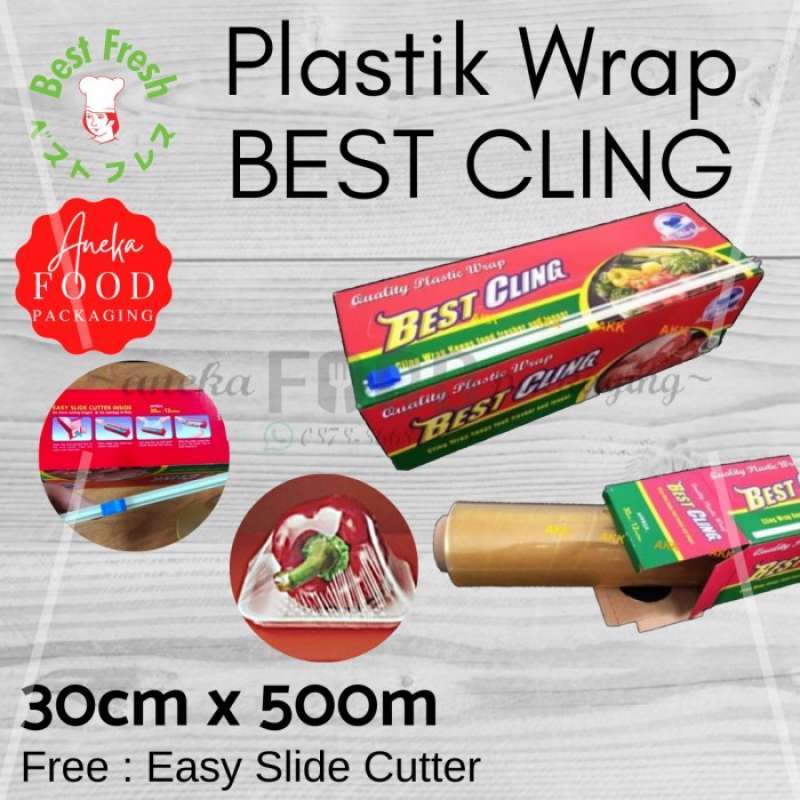 Promo Plastik Wrap 30X500 M Best Cling Makanan Jumbo+Slide Cutter ...