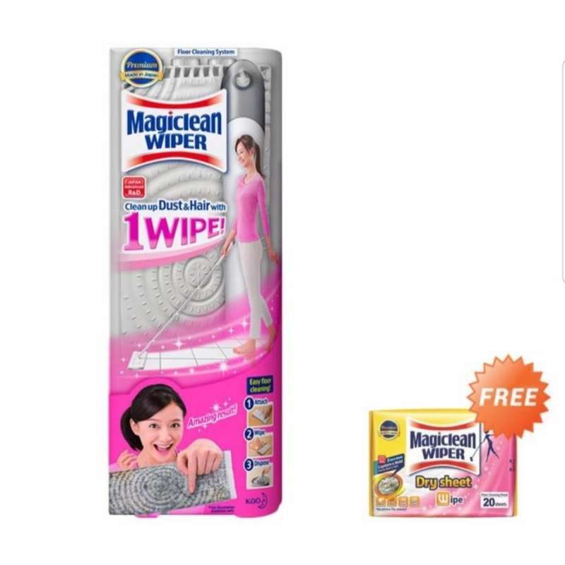 Jual Magiclean Wiper Mop 1 Set + Free Magiclean Wiper Dry [20 Sheet] Di ...