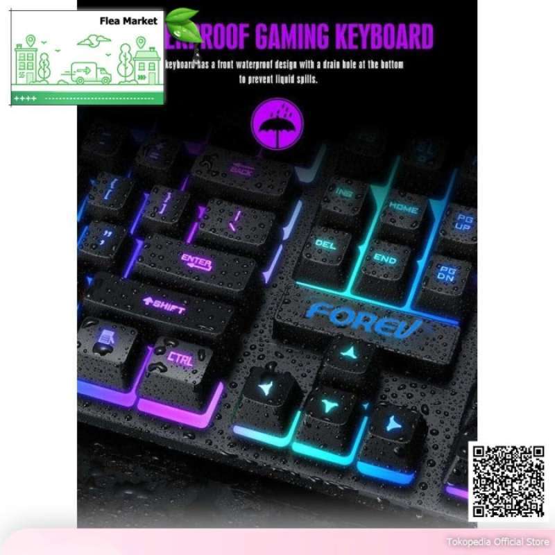 Jual Forev Gaming Keyboard Led Rgb With Mouse 1000dpi - Fv-q305s Di ...