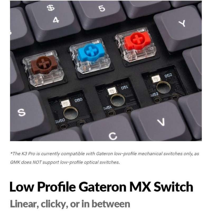 Jual Keychron K3 Pro Qmk/via Hot-swappable Low Profile Gateron ...