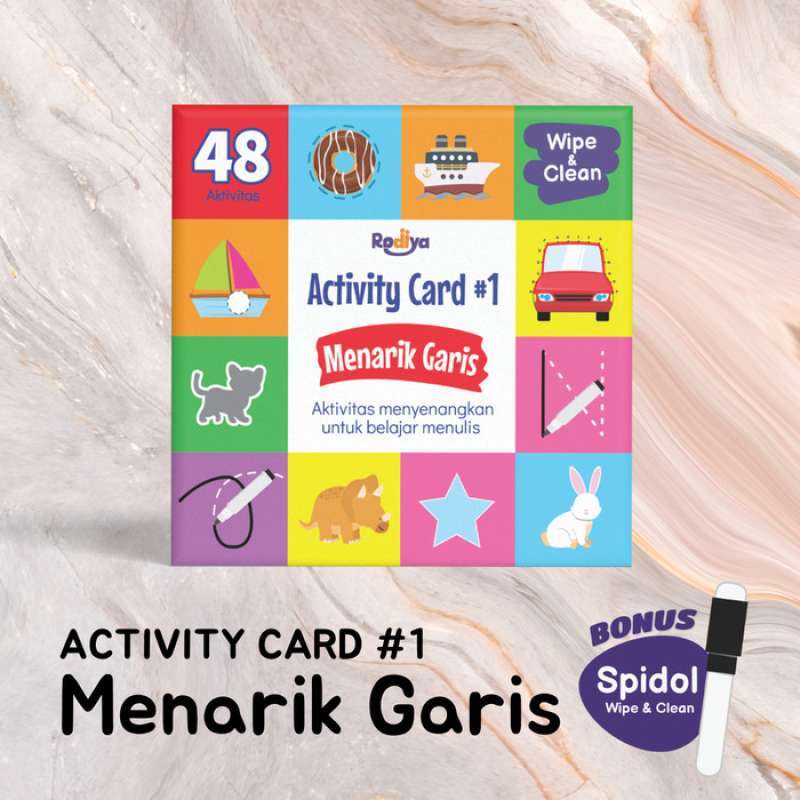 Jual Activity Card 1 Rodiya : Menarik Garis / Kartu Bermain Belajar ...