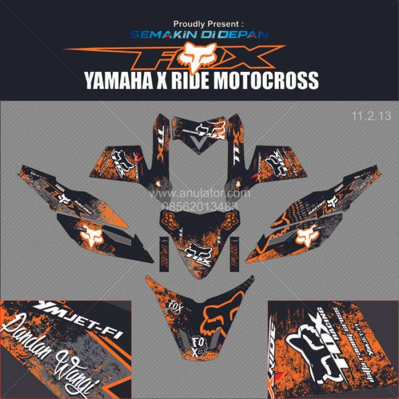 Jual Sticker striping motor stiker Yamaha X-Ride Fox Pandan Wangi ...
