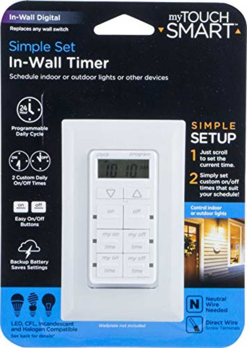 Jual myTouchSmart In-Wall Digital Timer, 4 Tombol Nyala/Mati yang Dapat ...