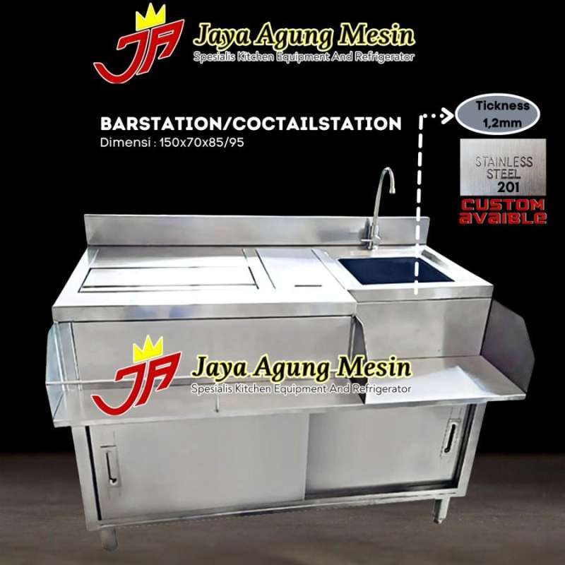 Jual Bar Station / Cocktail Station With Cabinet Sliding Custom - 150 ...