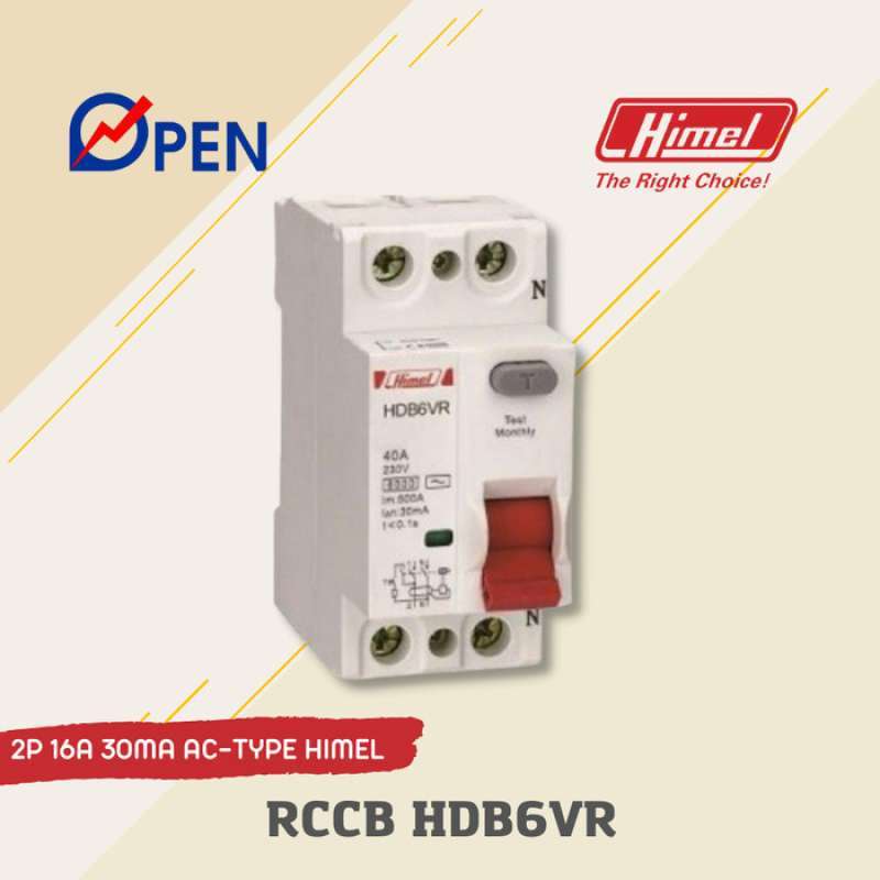 Promo Rccb Hdb6vr 2p 16a 30ma Ac-type Himel Diskon 23% Di Seller Kamijaya Store - Duren Tiga ...