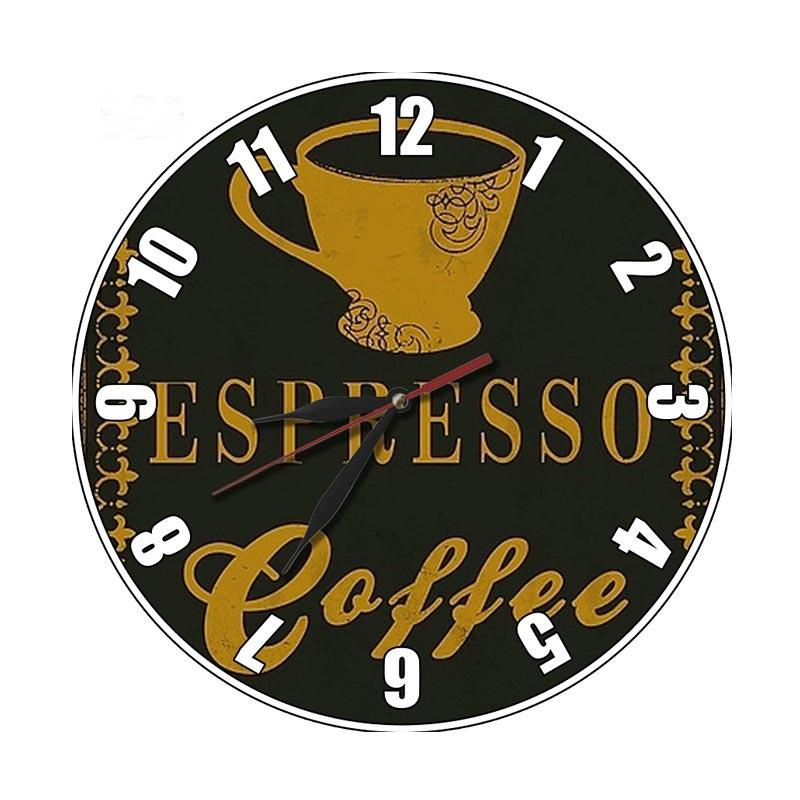 Jual Vintage Classic Design Jam Dinding Kayu - Espresso Coffee [30cm ...