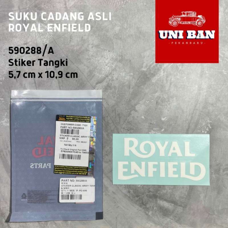 Promo Stiker Tangki (Mengilap/Glossy) 590288/A - Royal Enfield Asli ...