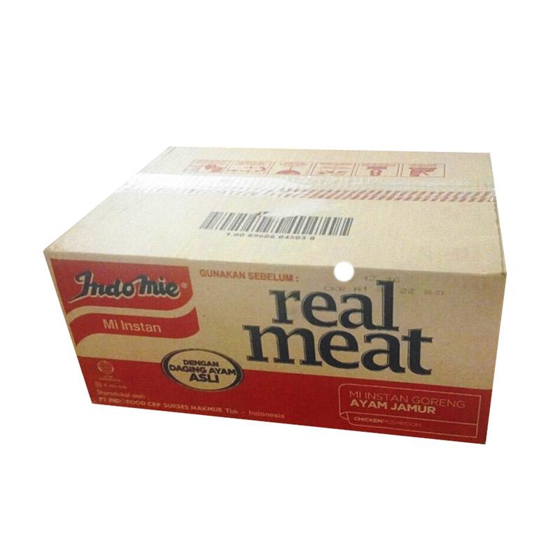Jual Indomie Real Meat Mie Instan Goreng Rasa Ayam Jamur [110 g/ 10 Pcs ...