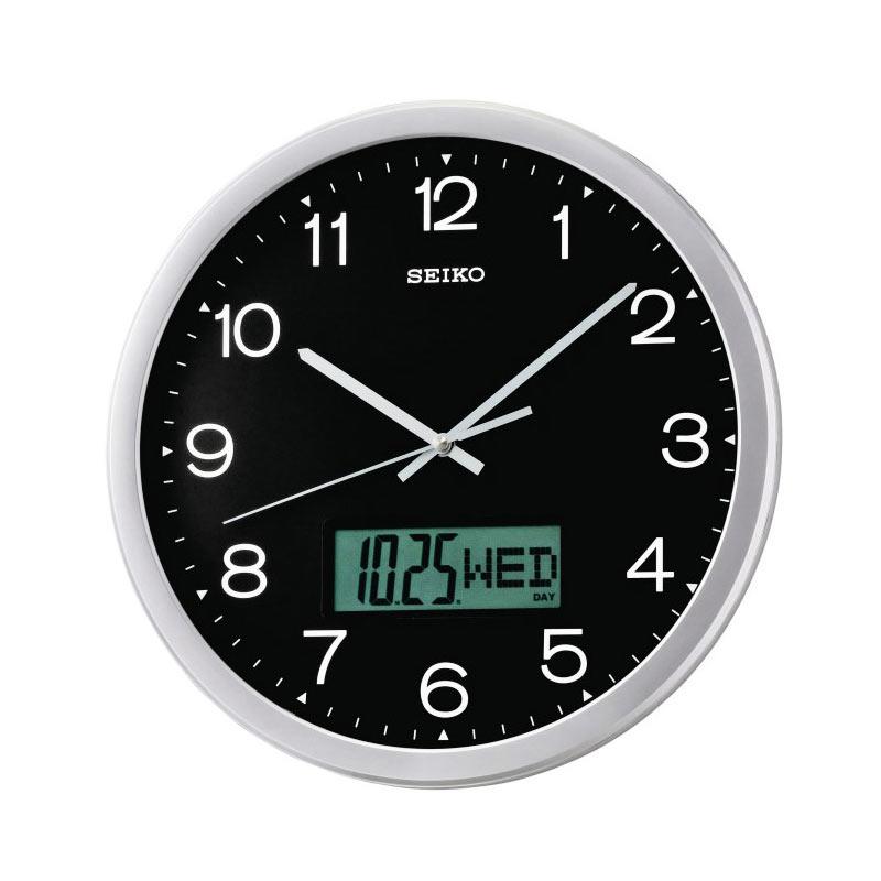 Promo SEIKO QXL007A Analog Digital Quiet Sweep Wall Clock Jam Dinding ...