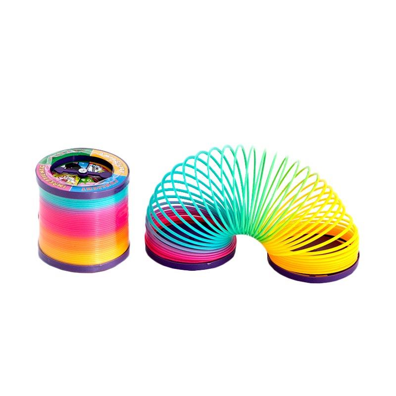 Jual Original Besar Spring Rainbow Mainan Pegas Spiral [ 6 Cm ...