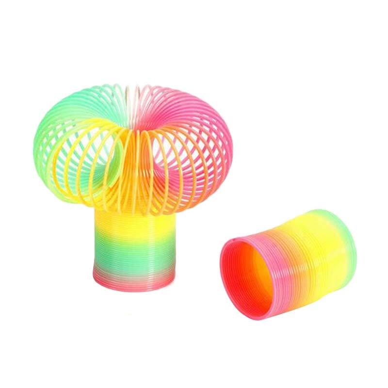 Jual Original Besar Spring Rainbow Mainan Pegas Spiral [ 6 Cm ...