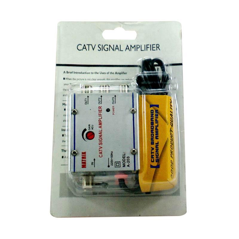 Promo Matrix CATV Signal Amplifier Booster Indoor with 3 Way Spliter ...