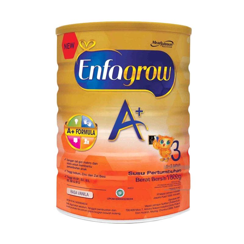 Jual Enfagrow A+ Tahap 3 Vanila Susu Formula [1800 g/Kaleng Besar] di ...